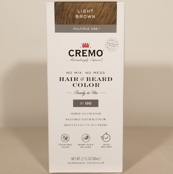 Cremo | Grooming | Cremo 6 Light Brown Hair And Beard Color Dye 27oz ...